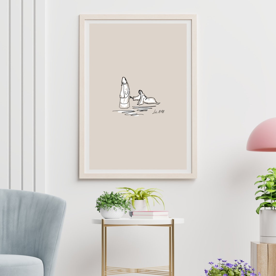 Jesus Heals the Bleeding Woman Digital Print Woman With Issue of Blood ...