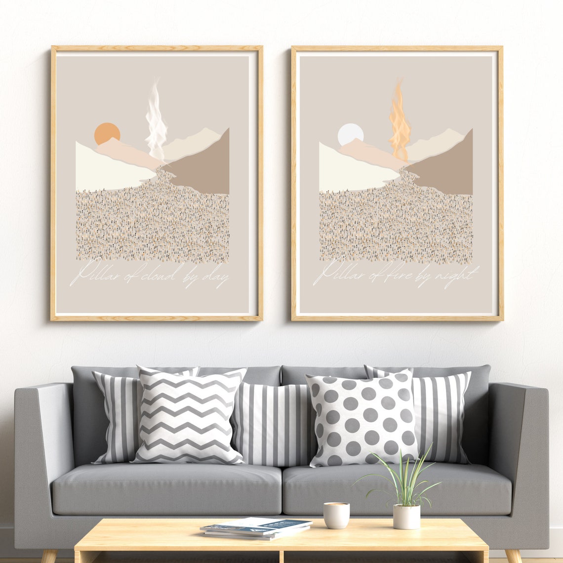 Pillar of Clouds and Fire Moses Exodus Digital Print Christian Bible ...