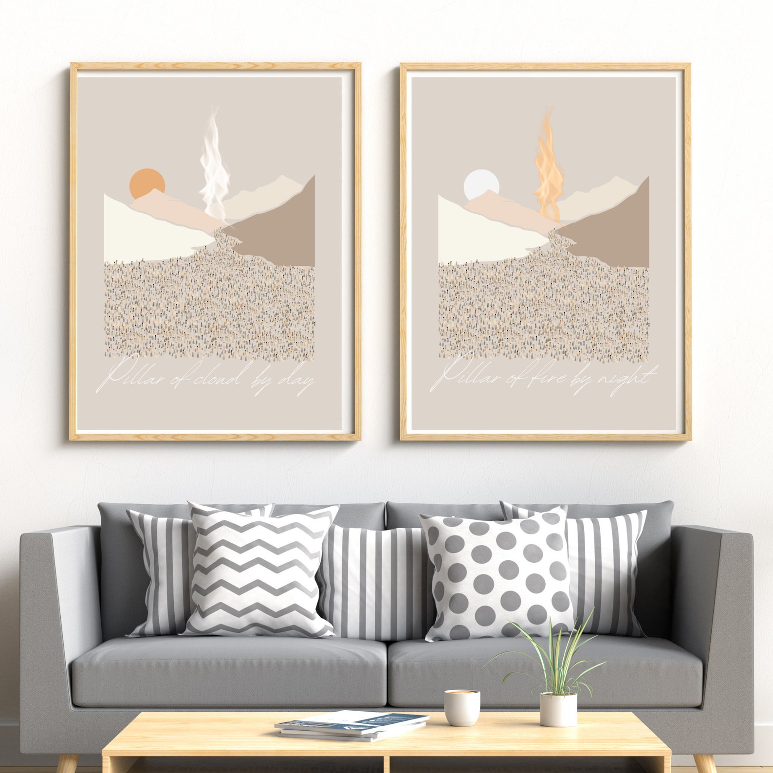 Pillar of Clouds and Fire Moses Exodus Digital Print Christian Bible ...