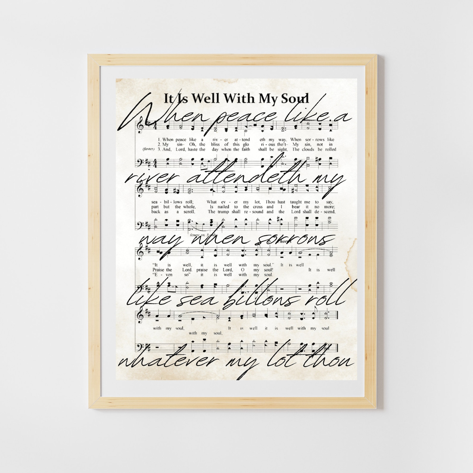 It is Well With My Soul Print Digital Hymn Digital Download Printable ...
