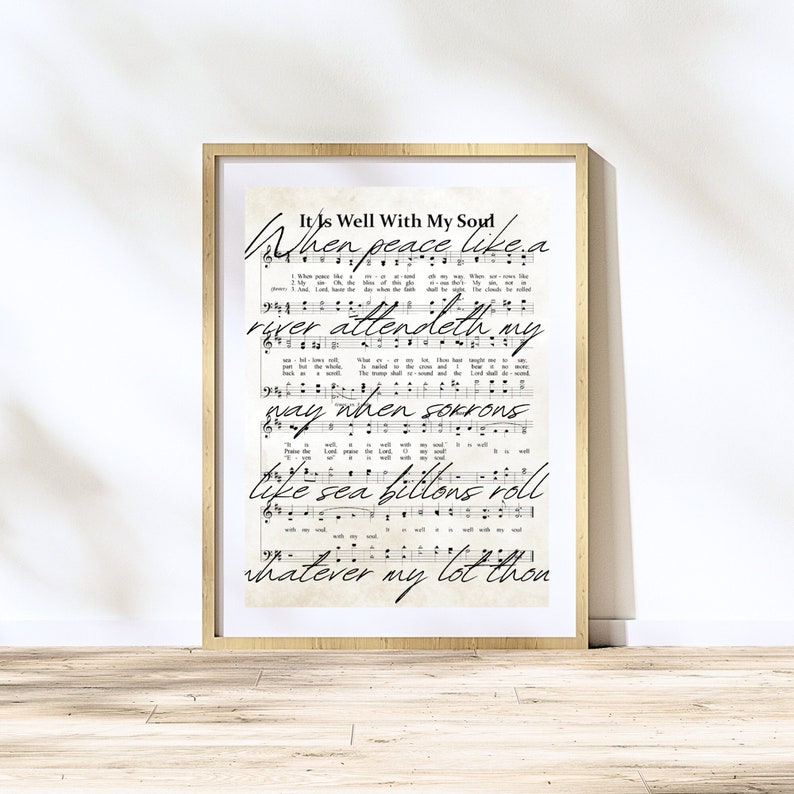 It is Well With My Soul Print Digital Hymn Digital Download Printable ...
