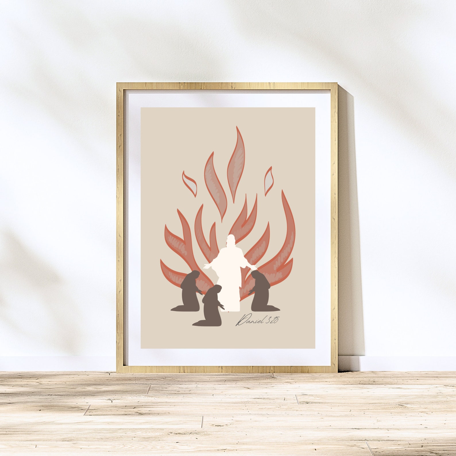 The Fiery Furnace DIGITAL PRINT Shadrach Meshach Abednego Jesus Art ...