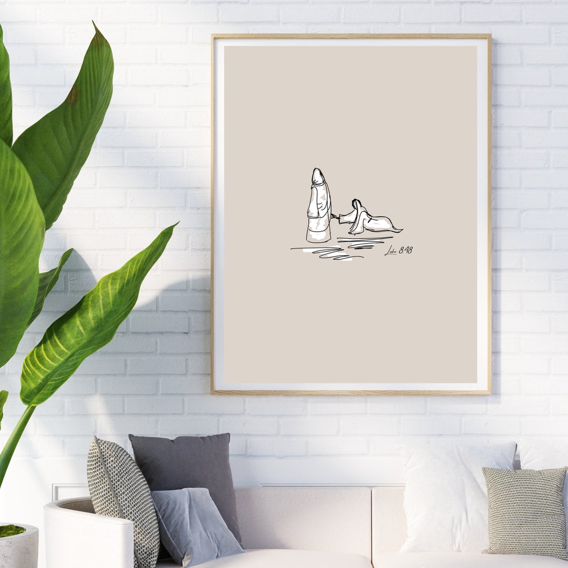 Jesus Heals the Bleeding Woman Digital Print Woman With Issue of Blood ...