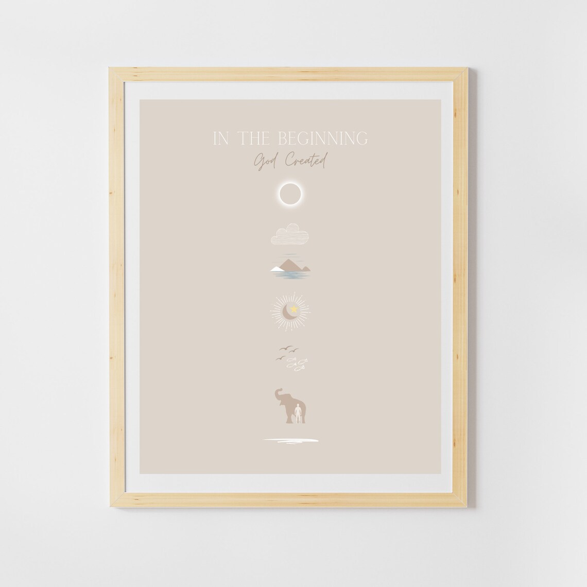 7 Days of Creation Minimalist Illustration Genesis Abstract - Etsy