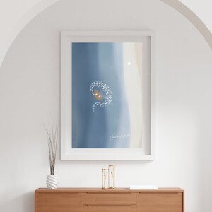 Jesus and the Miraculous Catch of Fish, Christian Modern Art, Bible ...