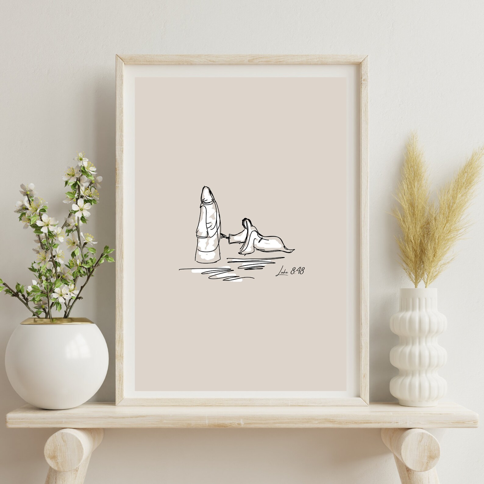 Jesus Heals the Bleeding Woman Digital Print Woman With Issue of Blood ...