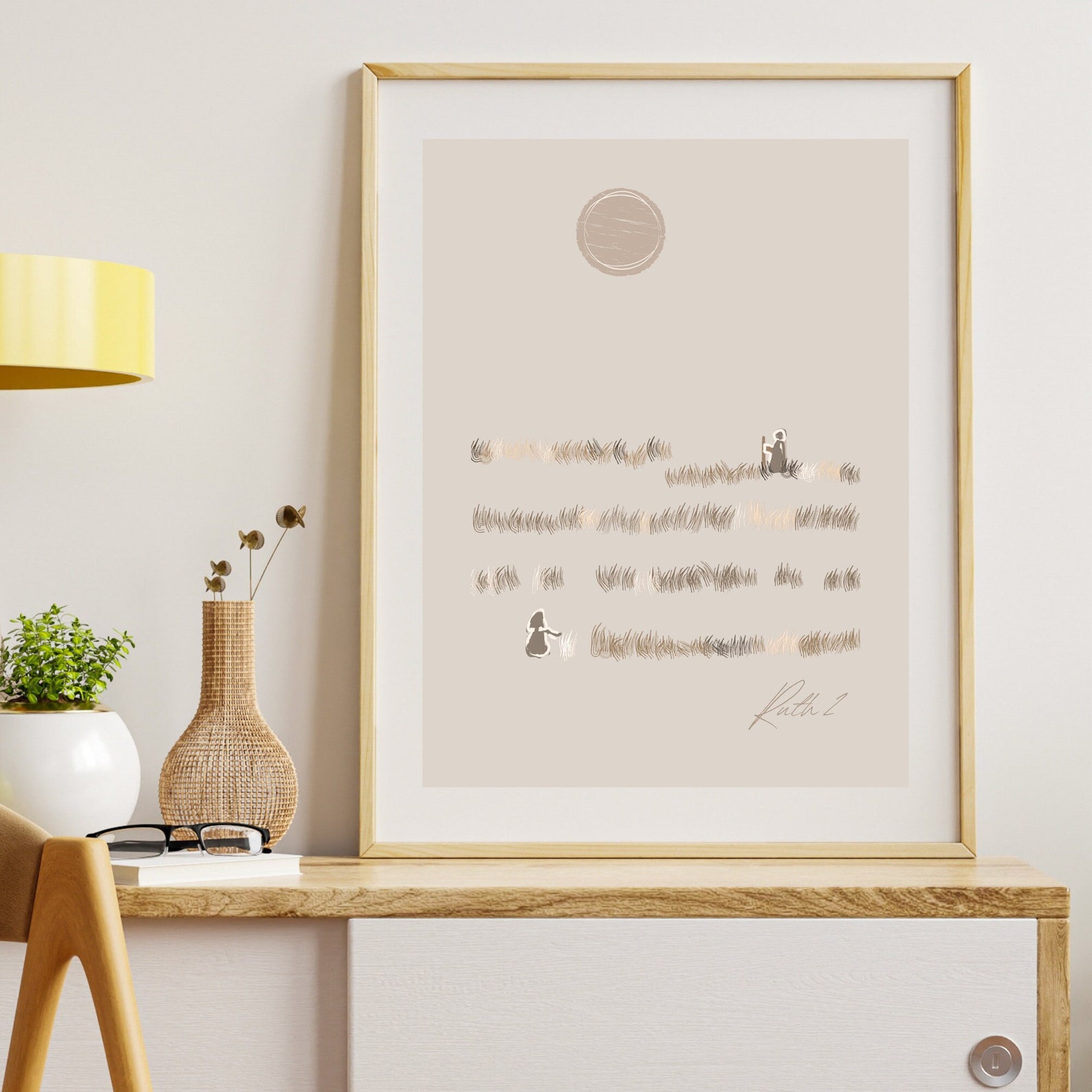 Ruth and Boaz Digital Print Ruth Gleaning Where You Go I Will Go Bible ...