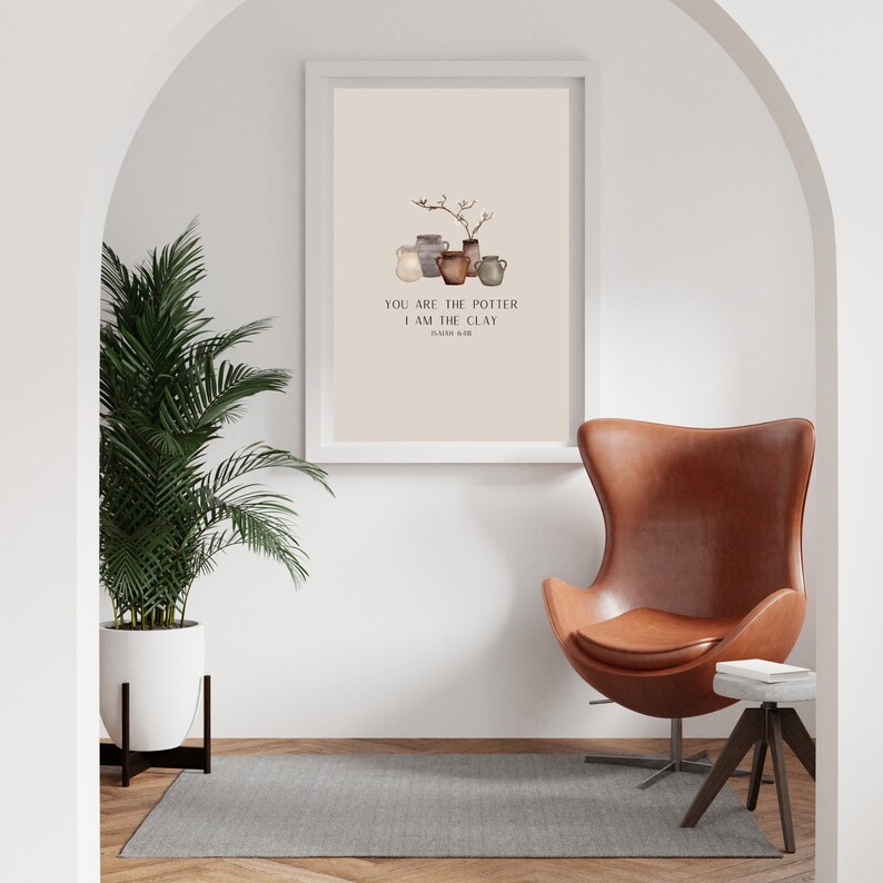 You Are the Potter I Am the Clay Isaiah 64:8 Minimal Christian Wall Art ...