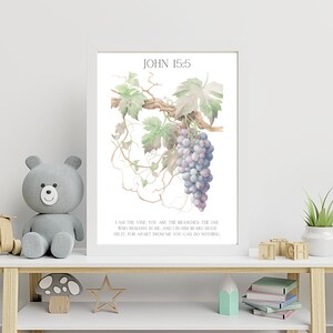 John 15:5 I Am the Vine Printable Modern Scripture Decor Bible Verse ...