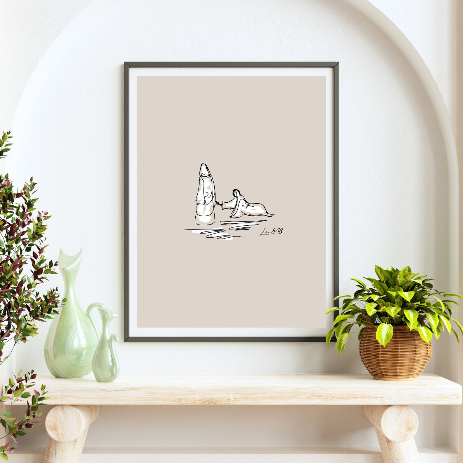 Jesus Heals the Bleeding Woman Digital Print Woman With Issue of Blood ...