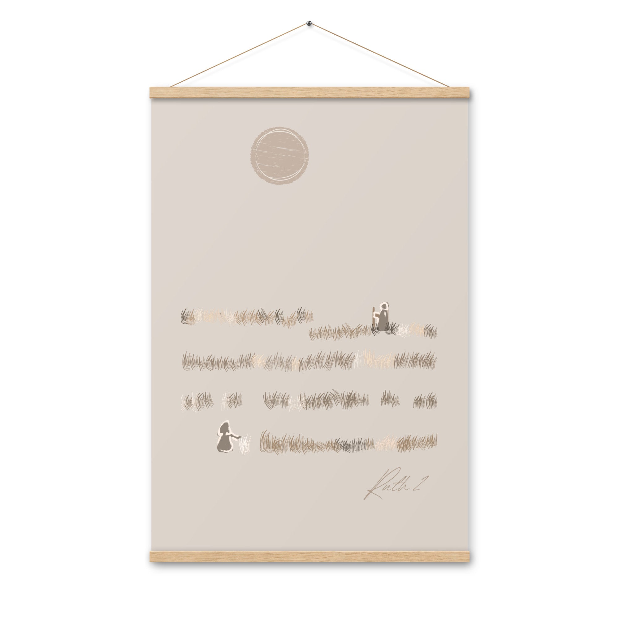 Ruth and Boaz Poster With Wood Hangers Ruth Gleaning Where You Go I ...