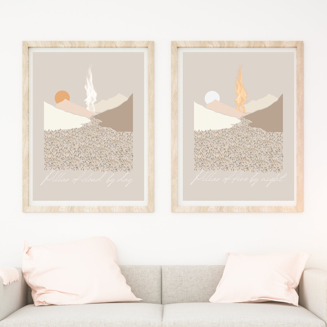 Pillar of Clouds and Fire Moses Exodus Digital Print Christian Bible ...