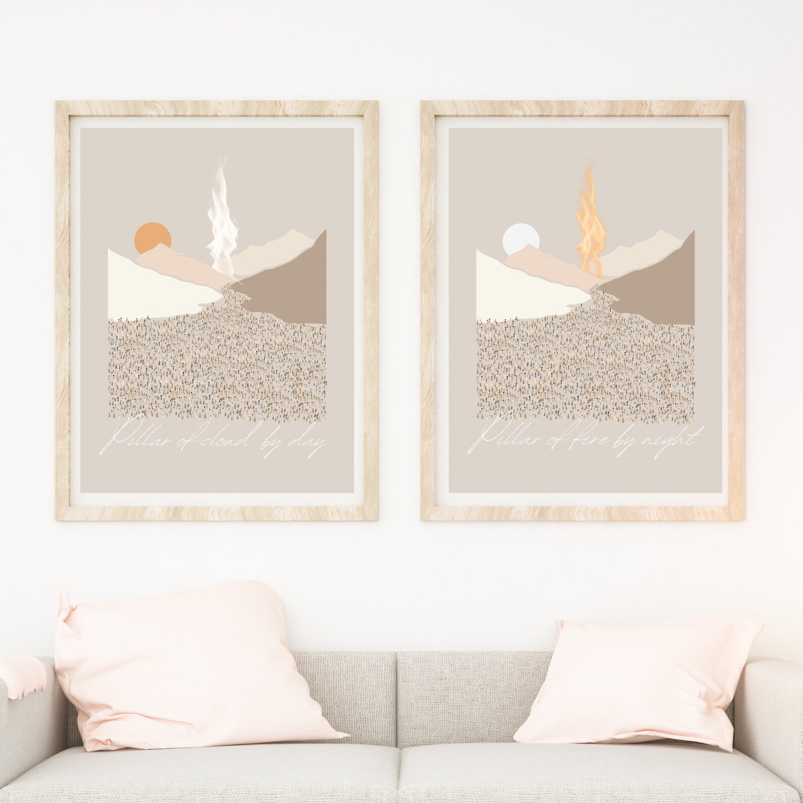 Pillar of Clouds and Fire Moses Exodus Digital Print Christian Bible ...