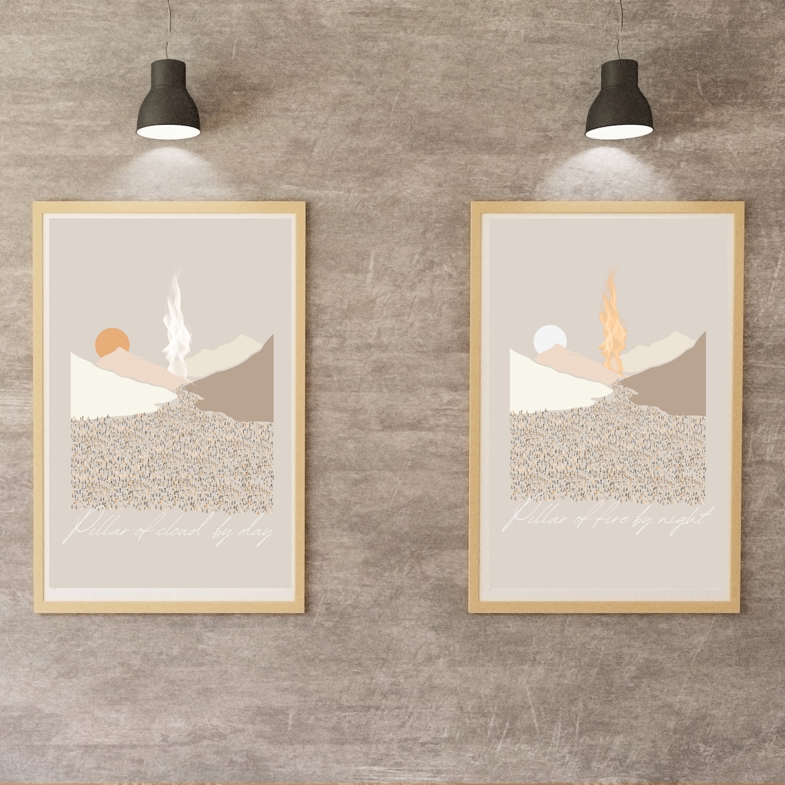 Pillar of Clouds and Fire Moses Exodus Digital Print Christian Bible ...