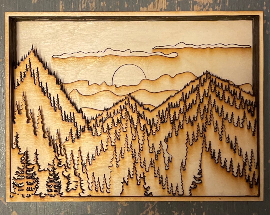 Fire on the Mountain Laser-cut 3D Wall Panel - Etsy