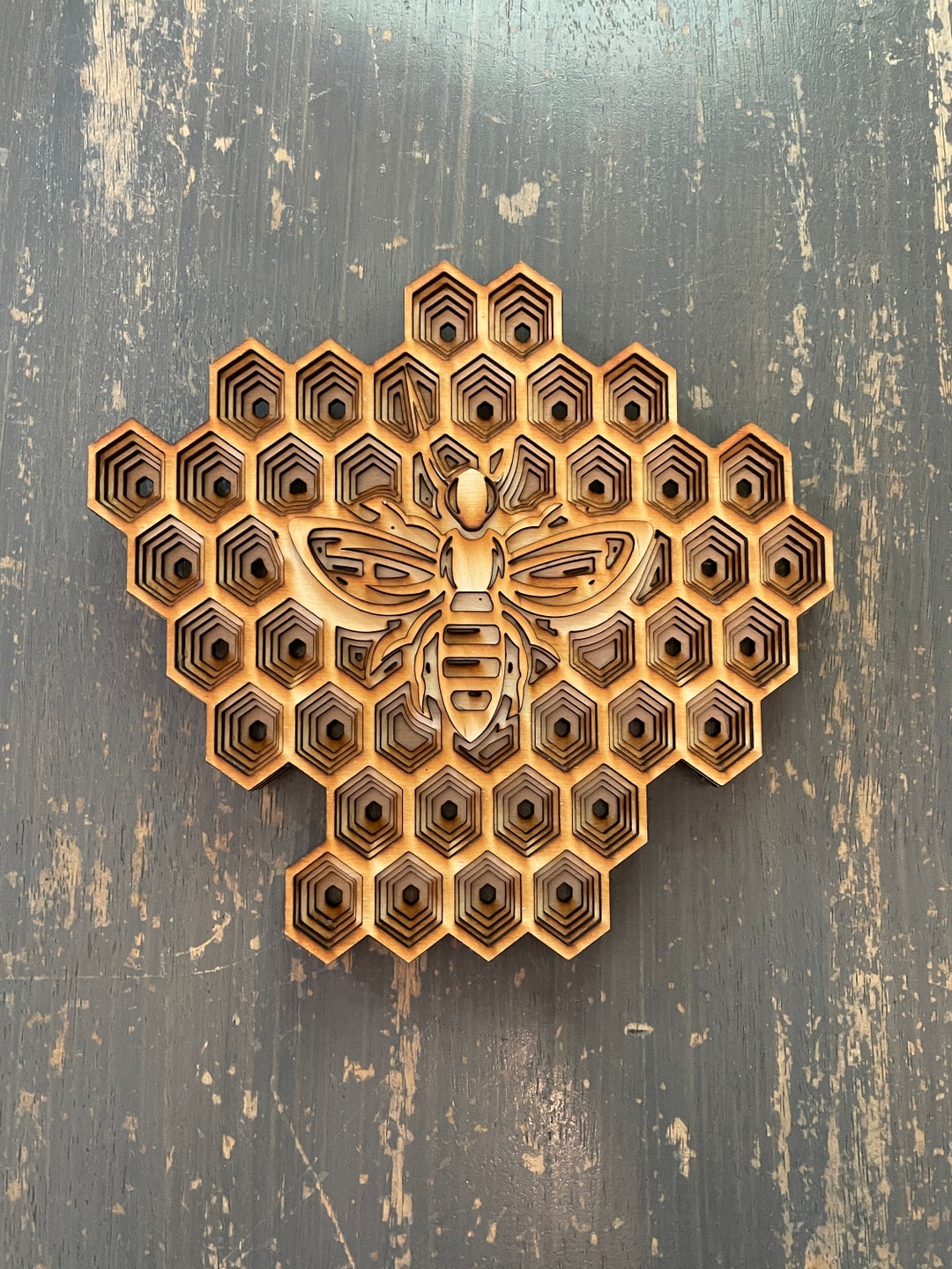 Beehive Multilayer Laser-cut Wood Wall Panel - Etsy