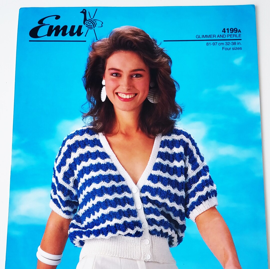 Vintage Knitting Pattern, Emu Ladies Jumper Knitting Pattern: Easy Knit ...