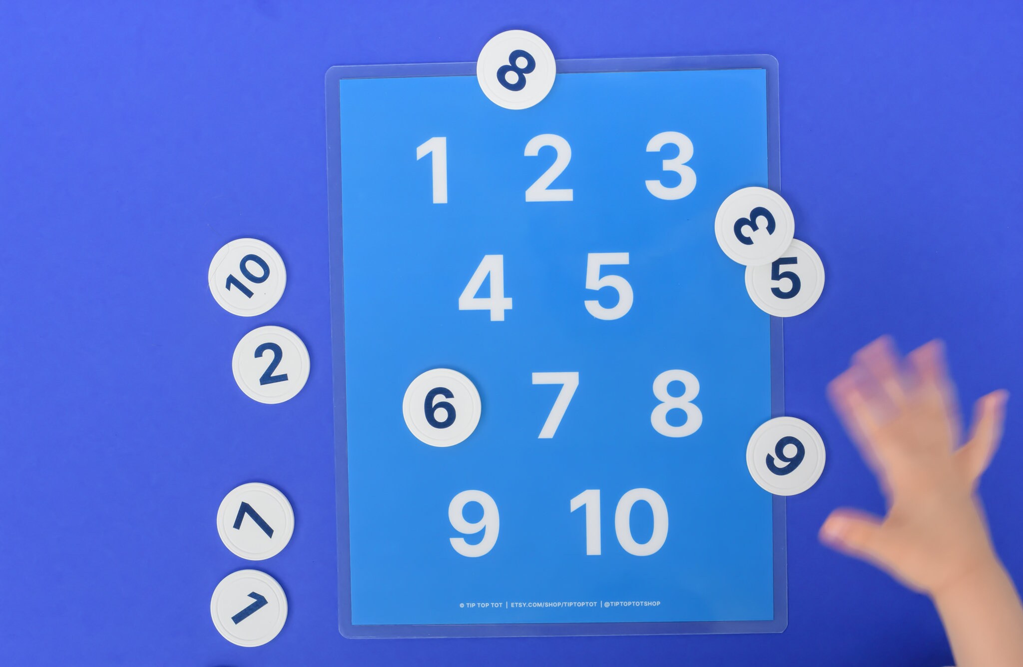 Numbers Play Mat, 123 Toy, Montessori Work Mat, Preschool Math Sheet ...