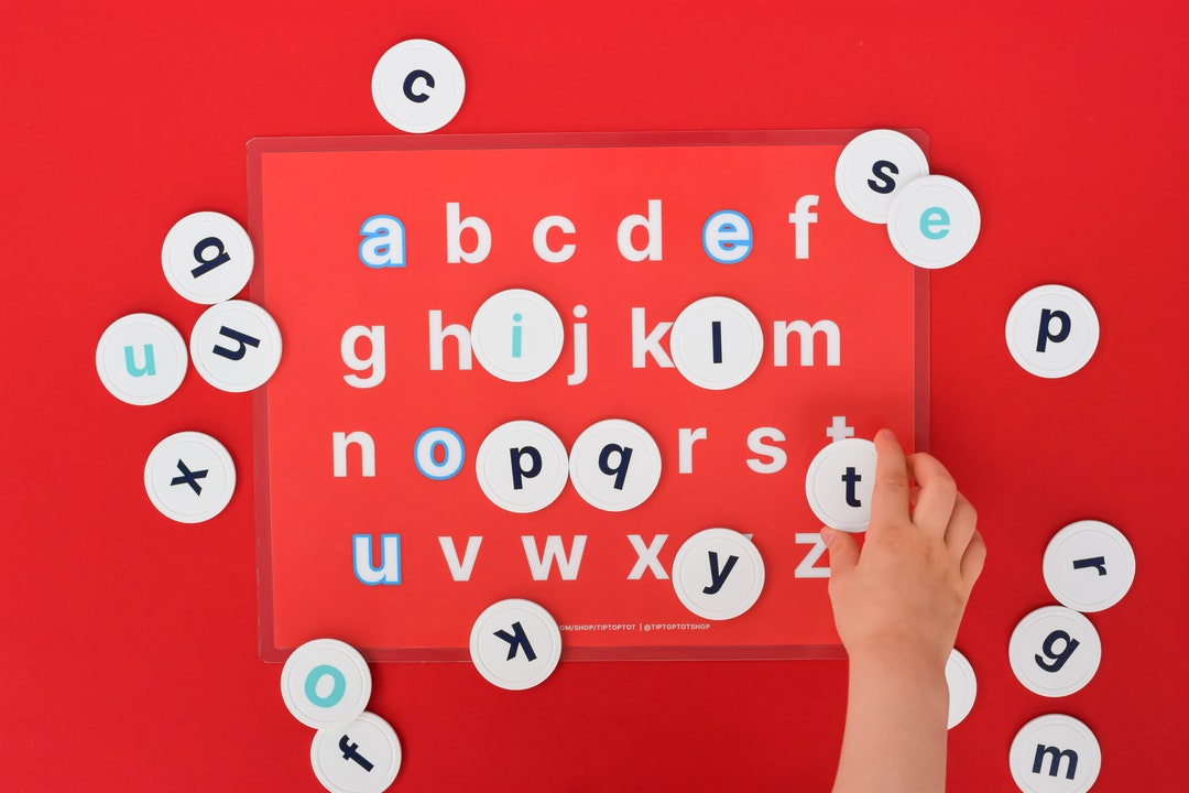 Letters Matching Play Mat Set, ABC Toy, Montessori, Preschool ABC Sheet ...