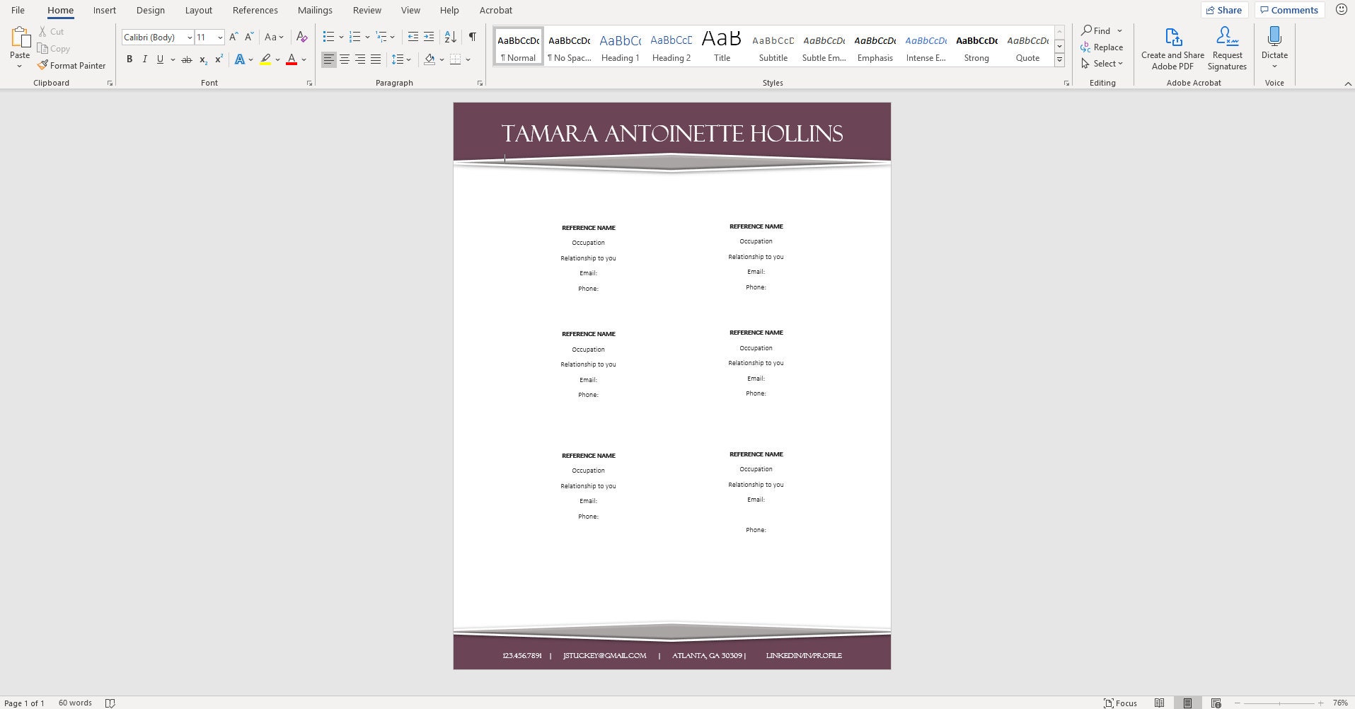 WTC Career Edition Resume Template Microsoft Word 2 & 3 Pages Cover ...