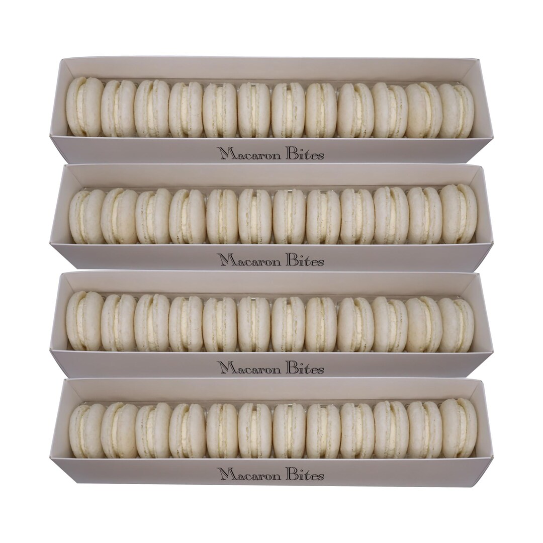 Macaron Bites - 24 Vanilla French Macaron Cookies Value Pack of 2 (48 ...