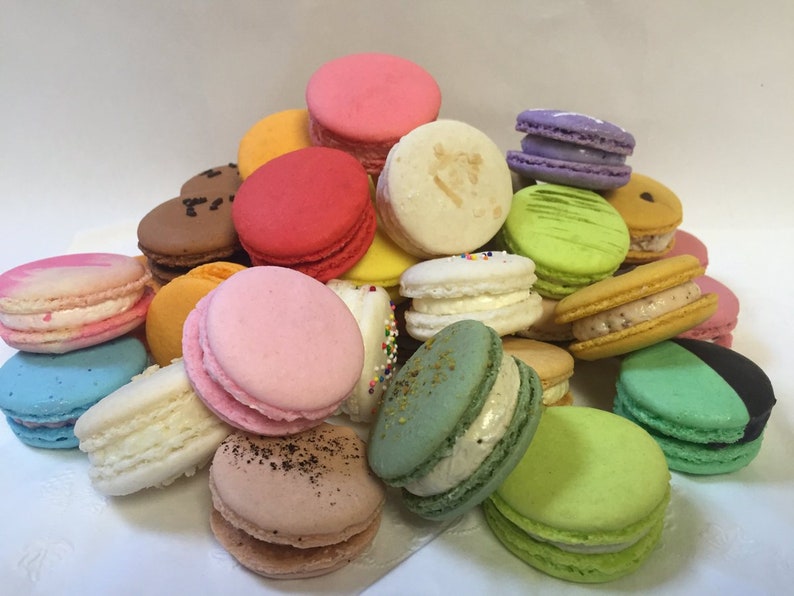 French Macarons Mixed Box of 24 Assorted Flavors | Etsy