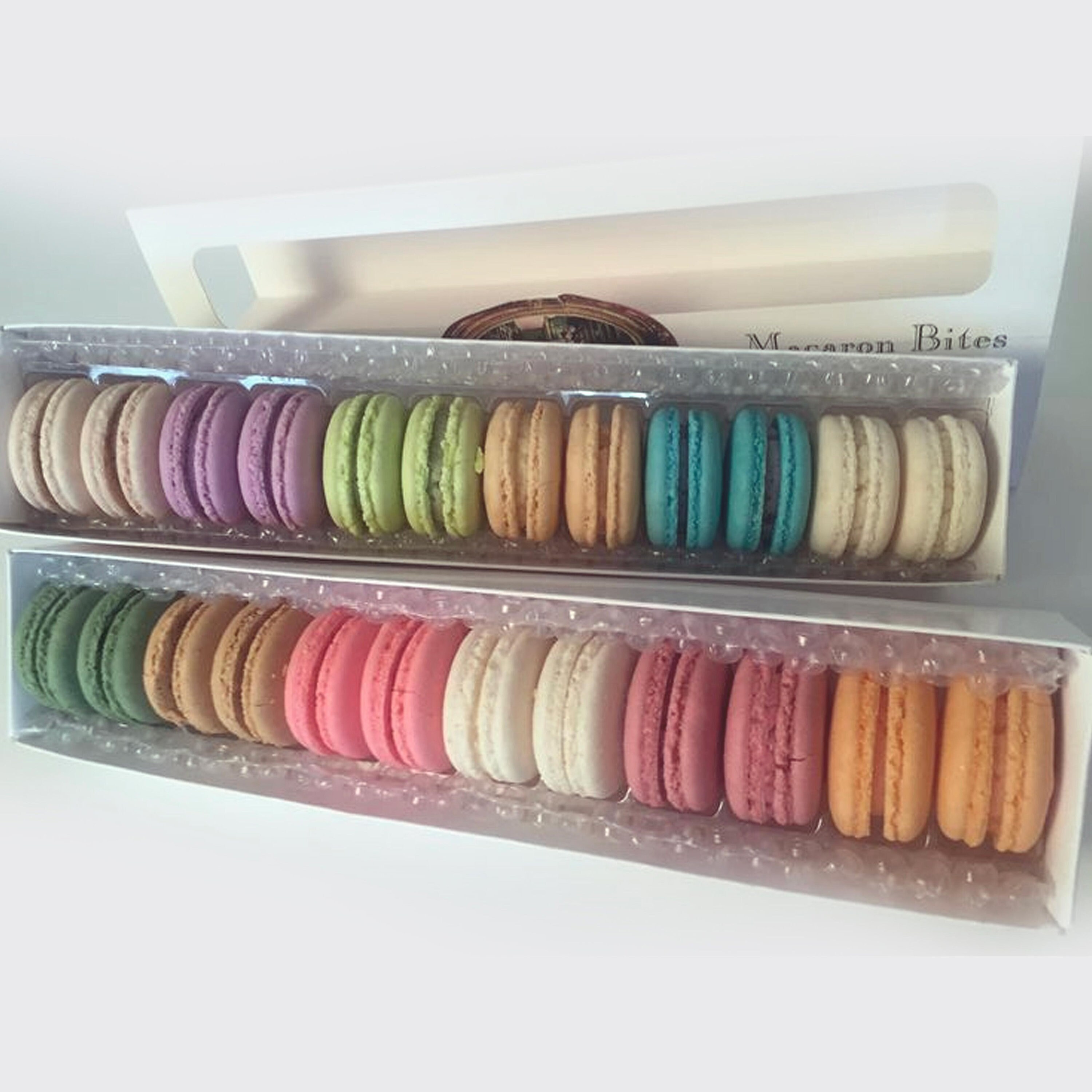 French Macarons - Mixed Box of 24 Assorted Flavors - Etsy New Zealand
