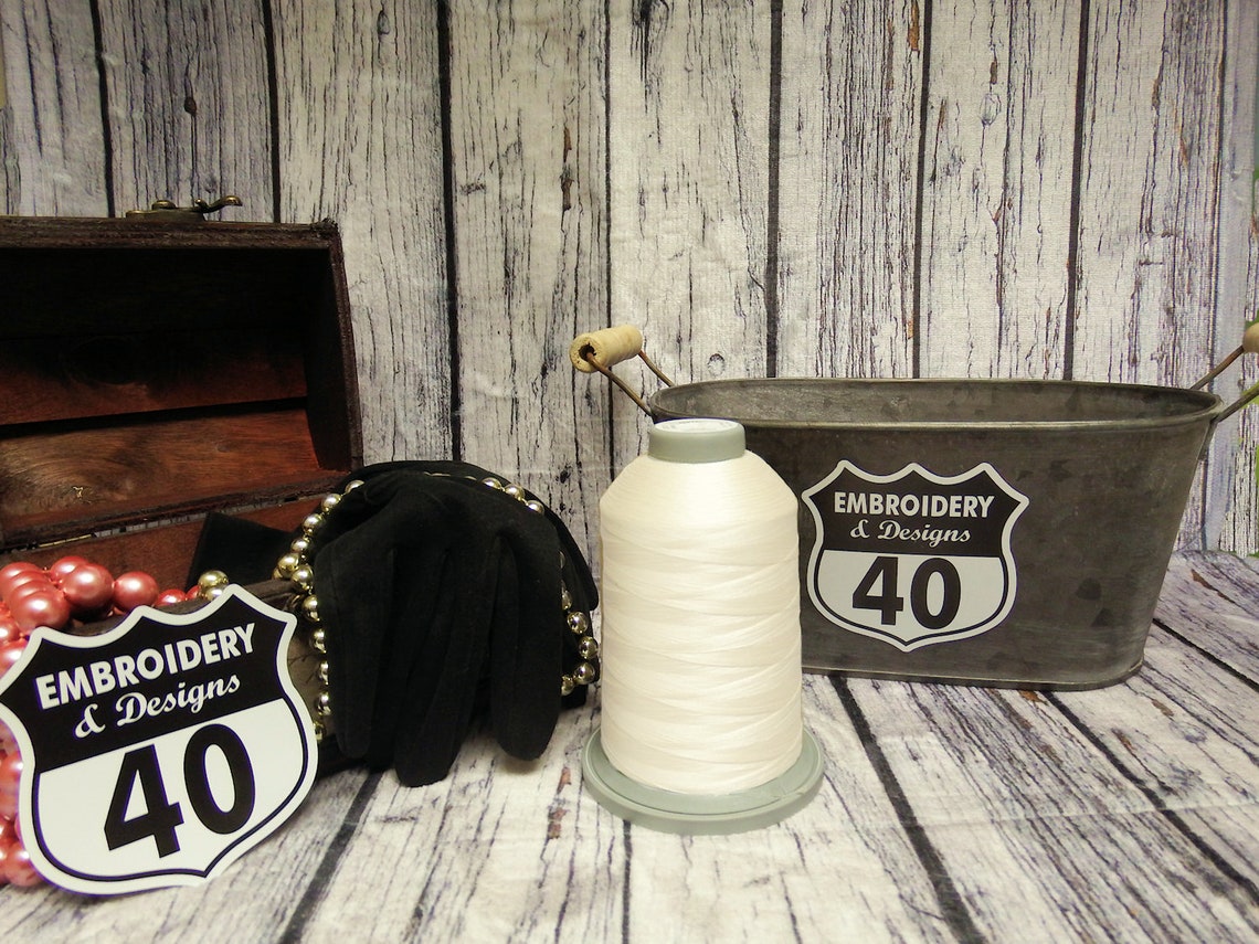 WHITE EMBROIDERY Thread Glide Polyester 5500 Yards 40 Wt. - Etsy