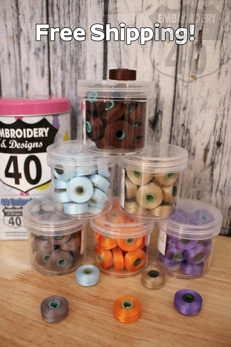 SIZE L, Pre-wound Magnetic Bobbins. Fil-tec Magna-glide DELIGHT Bobbins ...