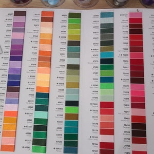 Glide 2024 Thread Color Chart. Includes Glisten, Affinity, Luminary ...