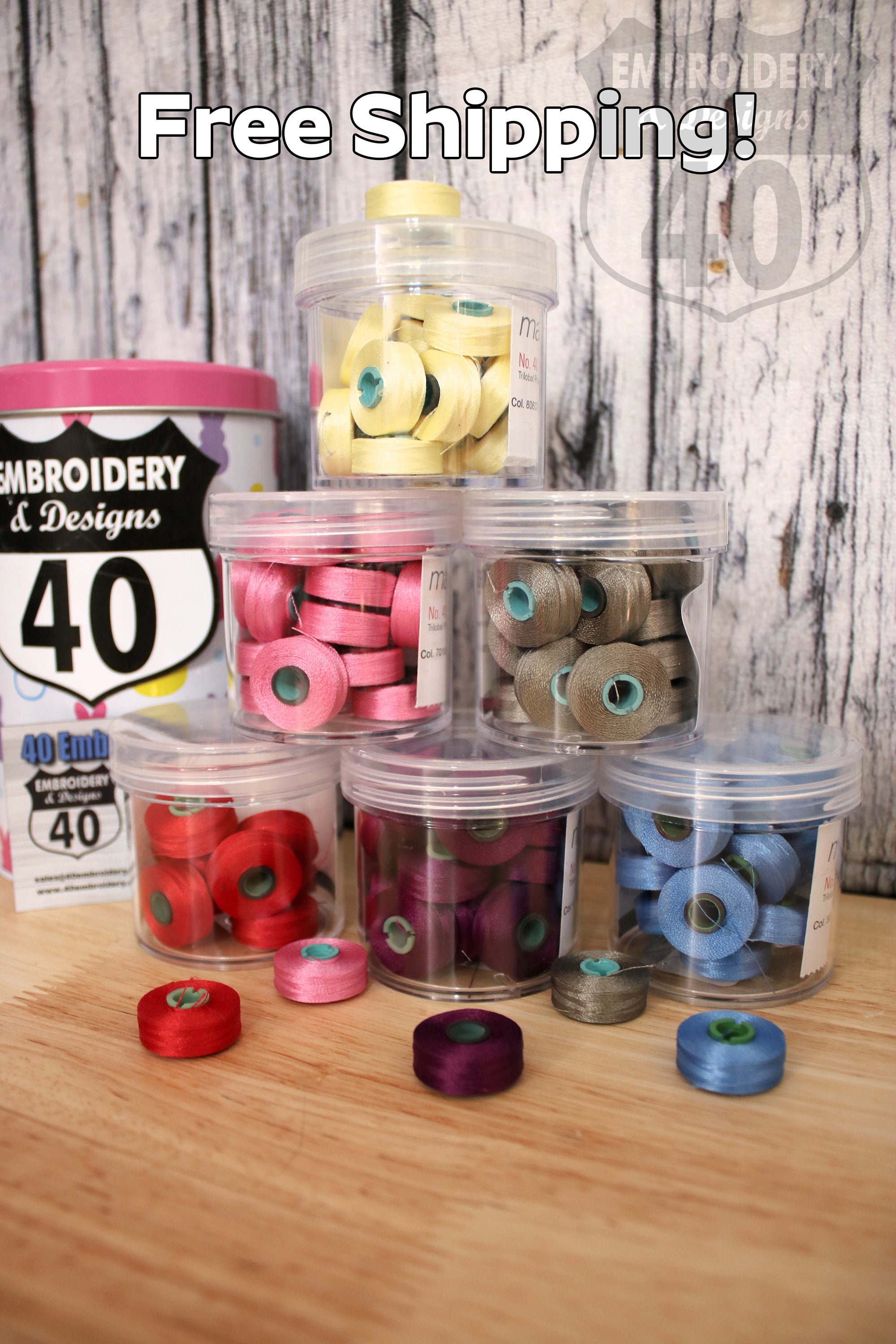 SIZE L, Pre-wound Magnetic Bobbins. Fil-tec Magna-glide DELIGHT Bobbins ...