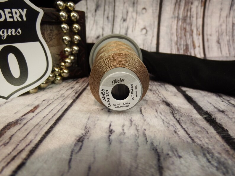 Light TAN EMBROIDERY Thread Glide Polyester 5500 Yards, 40 Wt. King ...