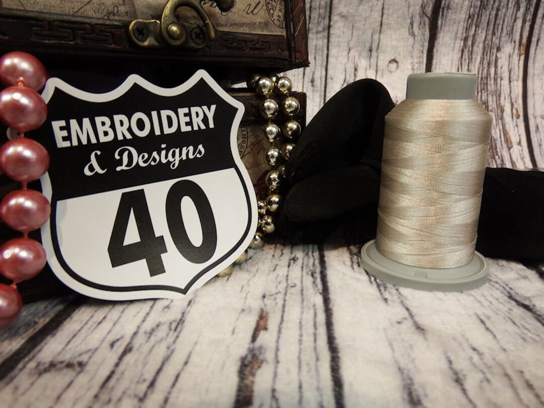 GRAY EMBROIDERY. Warm Grey Thread Glide Polyester 5500 Yards, 40 Wt ...
