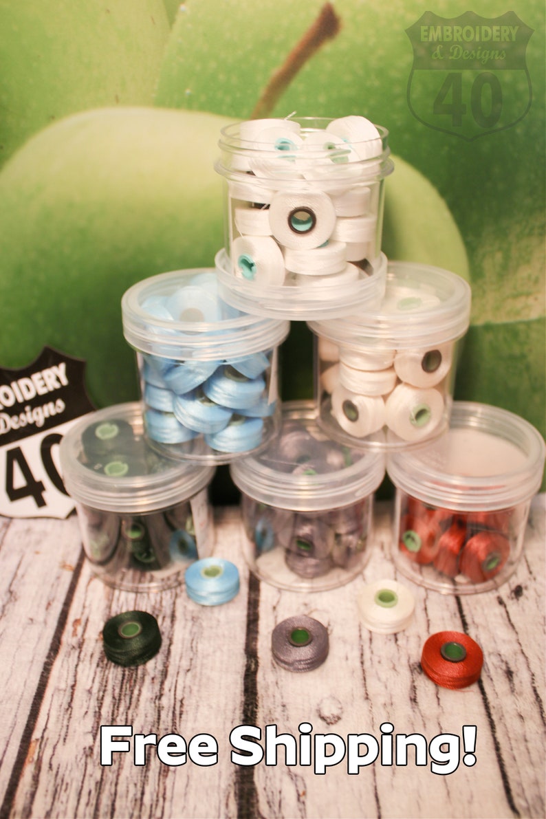 Magnetic Bobbins, SIZE L, Pre-wound Magna-glide DELIGHT Fil-tec Bobbins ...