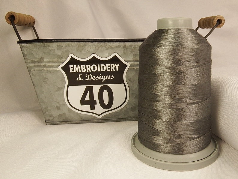 COOL GREY Thread Glide Polyester 5500 Yards, 40 Wt. King Large Spool ...