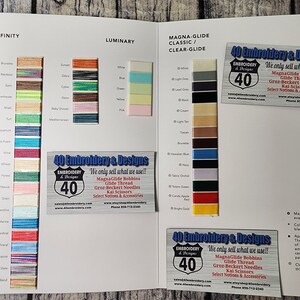Glide 2024 Thread Color Chart. Includes Glisten, Affinity, Luminary ...