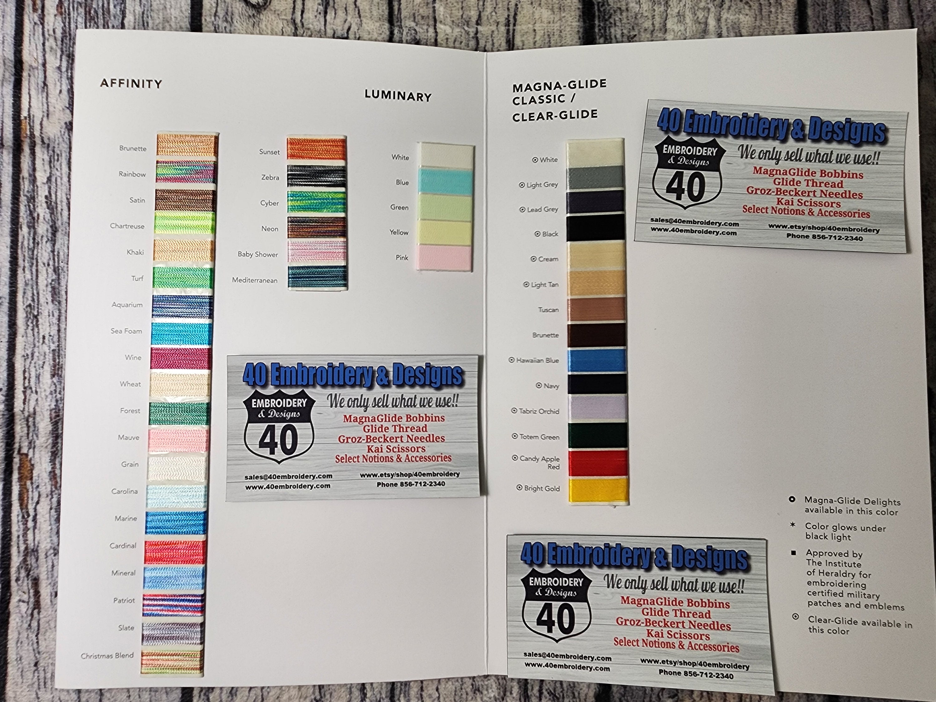 Glide 2023 Thread Color Chart. Polyester Trilobal Embroidery Thread ...