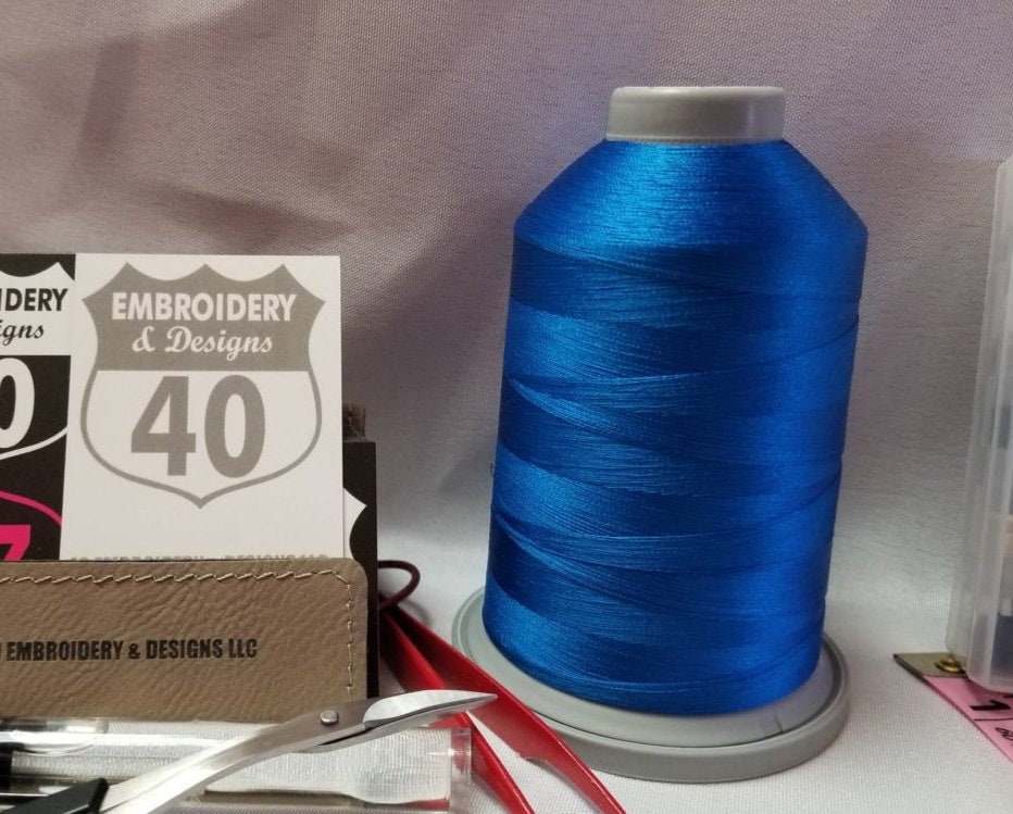 Electric Blue Glide Polyester Embroidery Thread by Fil Tec. - Etsy