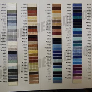 Glide 2024 Thread Color Chart. Includes Glisten, Affinity, Luminary ...