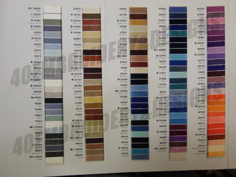 Glide 2024 Thread Color Chart. Includes Glisten, Affinity, Luminary ...