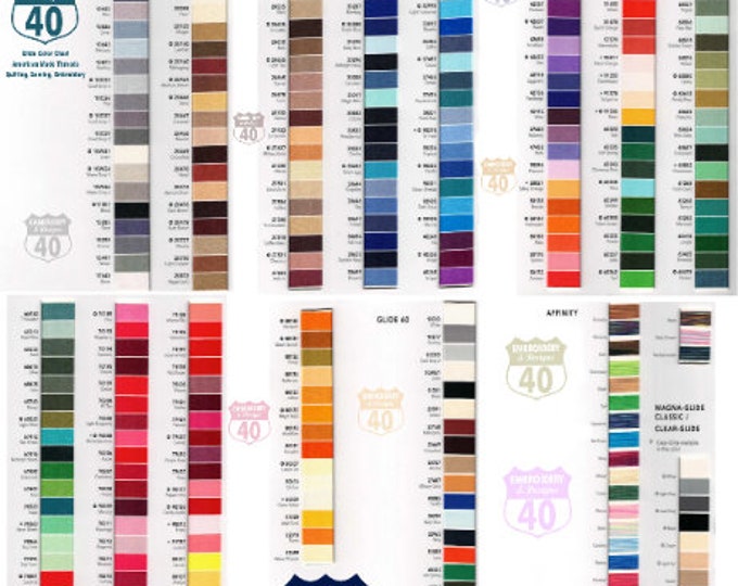 Glide Thread Color 2022 Chart. Polyester Trilobal Embroidery Thread ...