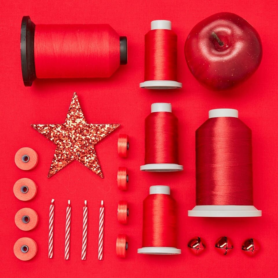 RED EMBROIDERY Thread Glide Polyester 5500 Yards, 40 Wt. King Large ...