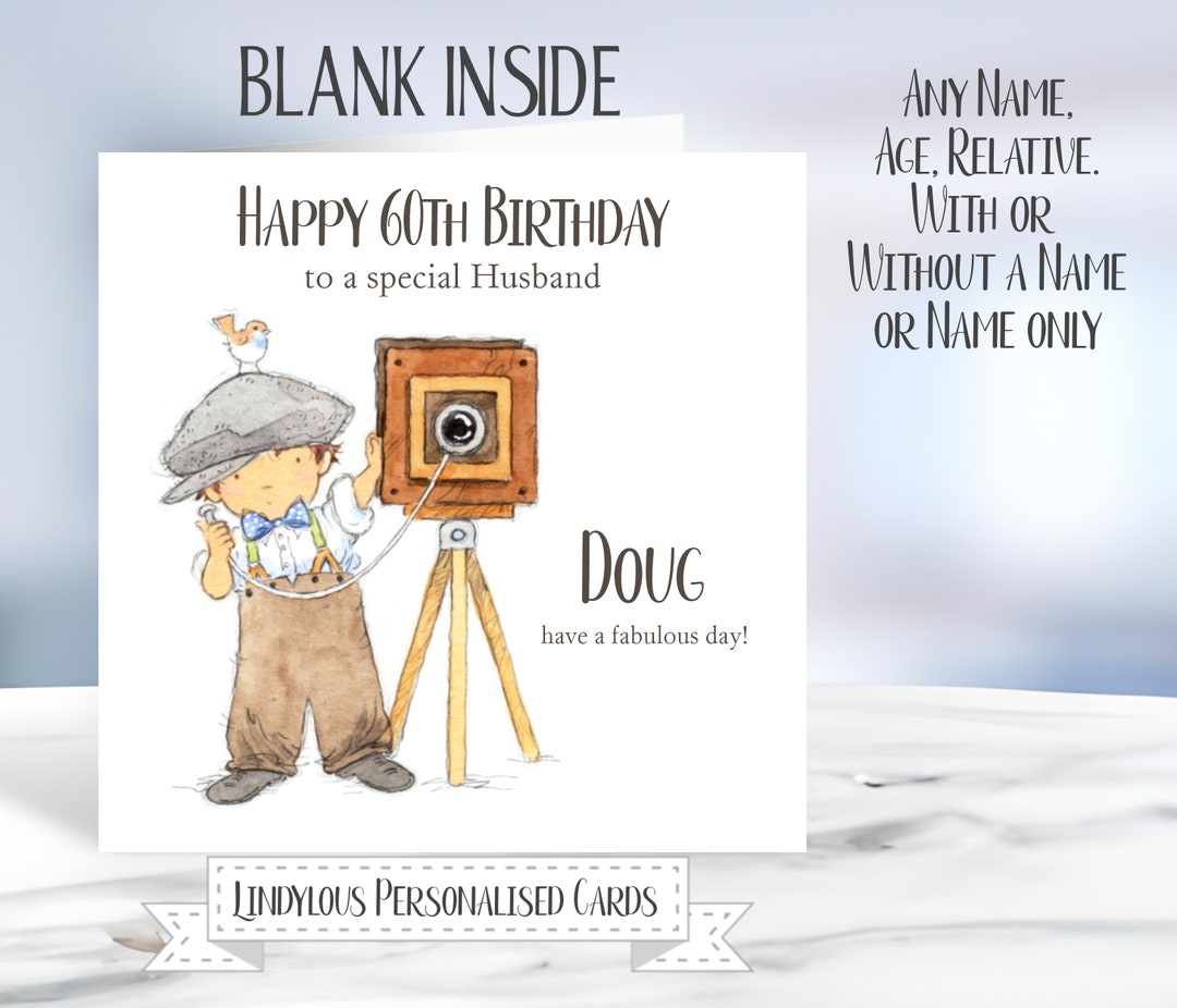 Vintage Camera Birthday Card: Personalised Photographer Card - Etsy