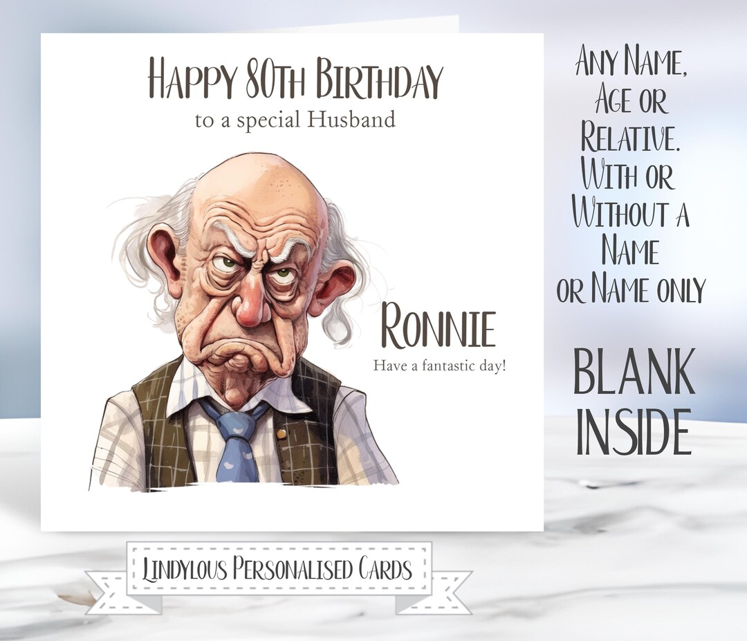 Grumpy Old Man Personalised Birthday Card: for Dad, Grandad, Uncle - Etsy