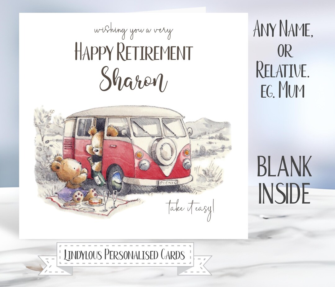 Personalised Campervan Retirement Card: Happy Semi-retirement ...