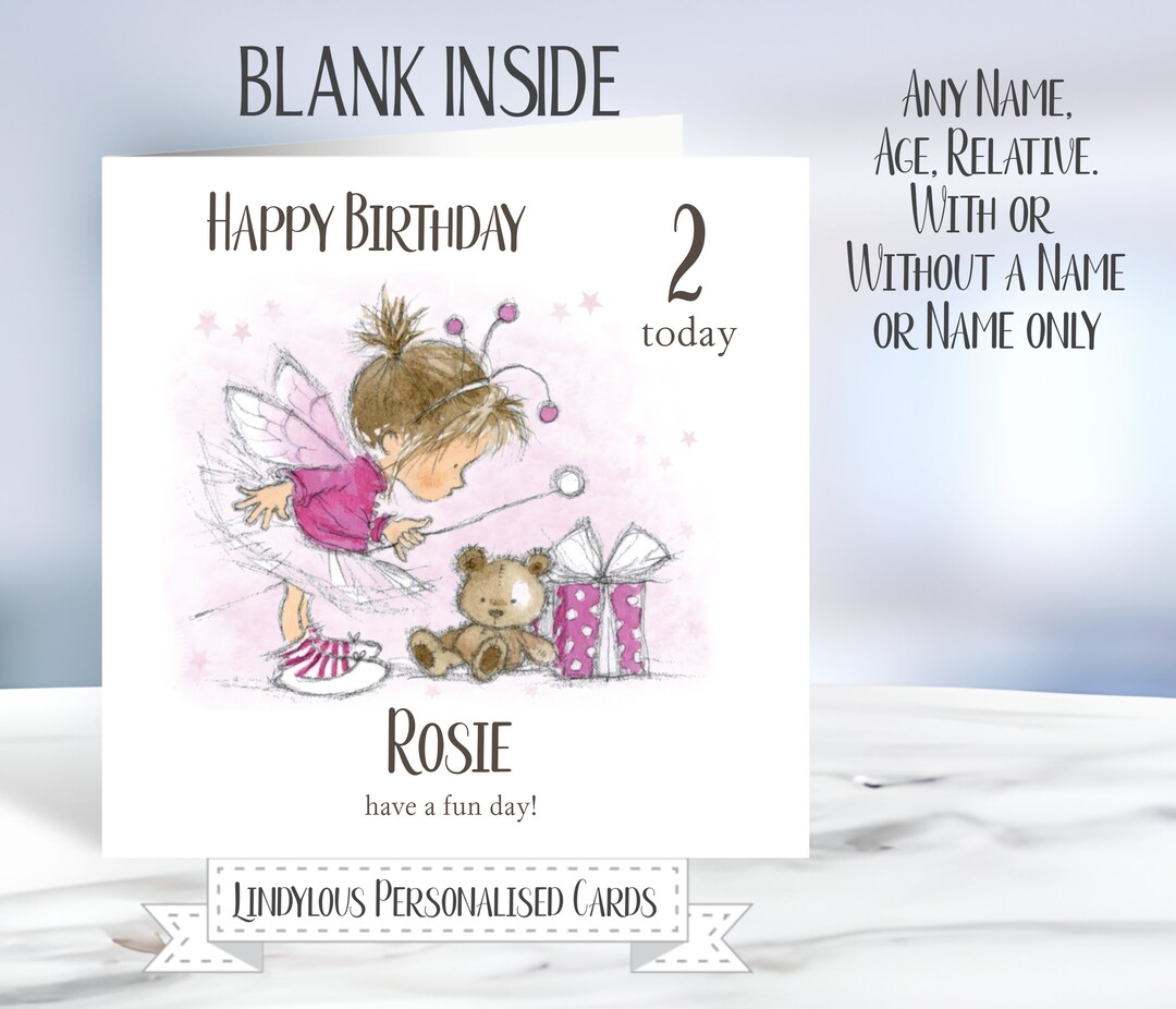Fairy Personalised Birthday Card for Granddaughter, Daughter, Sister ...