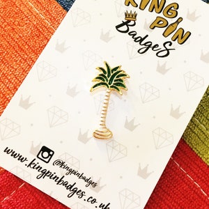 PALM TREE Enamel Pin Badge | Palm Tree Badge | Pin Badge | Soft Enamel ...