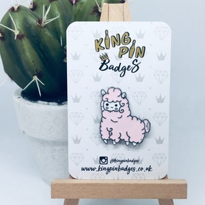 ALPACA Enamel Pin Badge | Pink Alpaca Pin | Llama Soft Enamel Pin ...