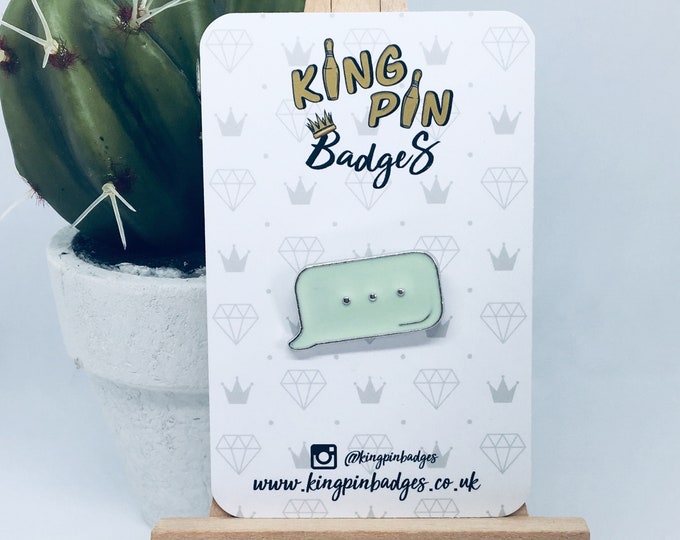 Text Message Enamel Pin Badge | Imessagepin Badge | Speech Bubble Pin ...