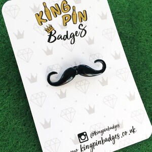 MOUSTACHE Enamel Pin Badge Moustache Badge Pin Badge - Etsy UK